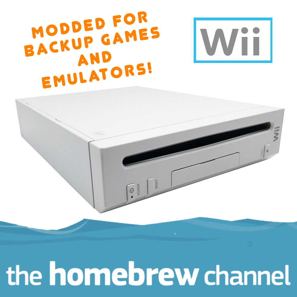 Nintendo Wii Console (Modded w/ Homebrew, USB Loader)